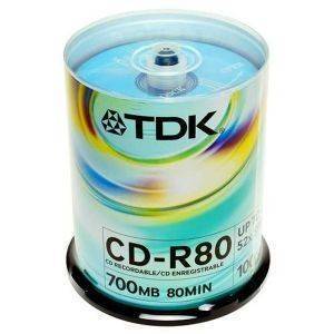 TDK CD-R 52X 80 MIN 700MB PRINTABLE CAKEBOX 100 - ΟΠΤΙΚΑ ΜΕΣΑ | Plus4u