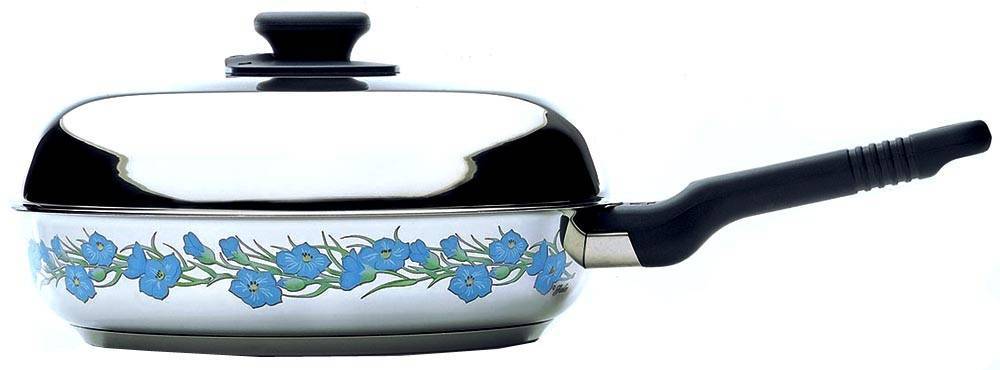 FISSLER ΙΝΟΧ ΤΗΓΑΝΙ ΜΕ ΙΝΟΧ ΚΑΠΑΚΙ BLUE DREAM 28 CM - ΤΗΓΑΝΙΑ | Plus4u