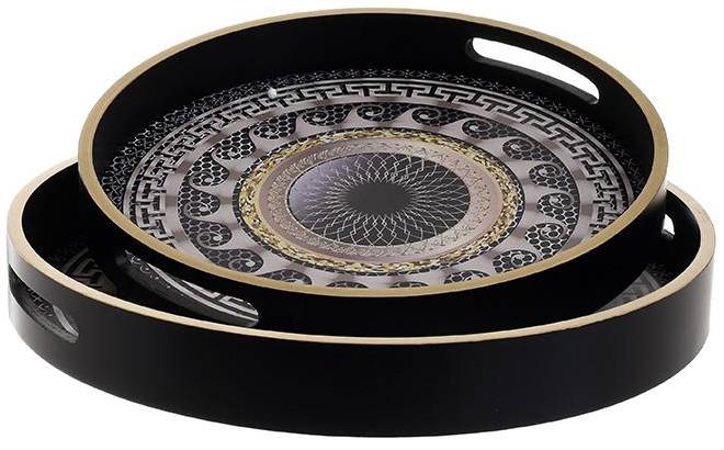 ΔΙΣΚΟI ΣΕΡΒΙΡΙΣΜΑΤΟΣ INART TRAY ΞΥΛΟ ΜΑΥΡΟ ΧΡΥΣΟ 2ΤΜΧ 40X6CM - ΔΙΣΚΟΙ ...