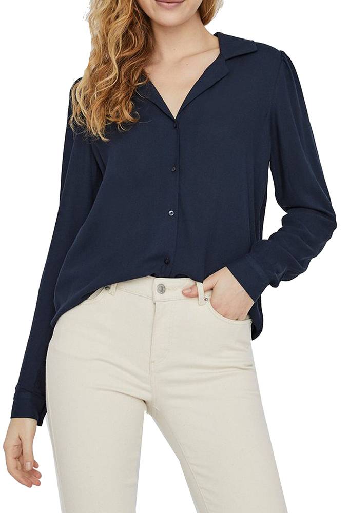 ΠΟΥΚΑΜΙΣΟ VERO MODA VMKEEPME 10226660 ΣΚΟΥΡΟ ΜΠΛΕ - ΠΡΟΣΦΟΡΕΣ-ΓΥΝΑΙΚΑ ...