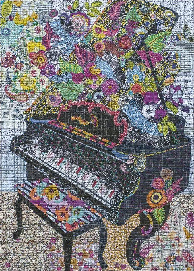 QUILT ART SEWN PIANO HEYE 1000 ΚΟΜΜΑΤΙΑ [30026] - PUZZLES 1000 | Plus4u