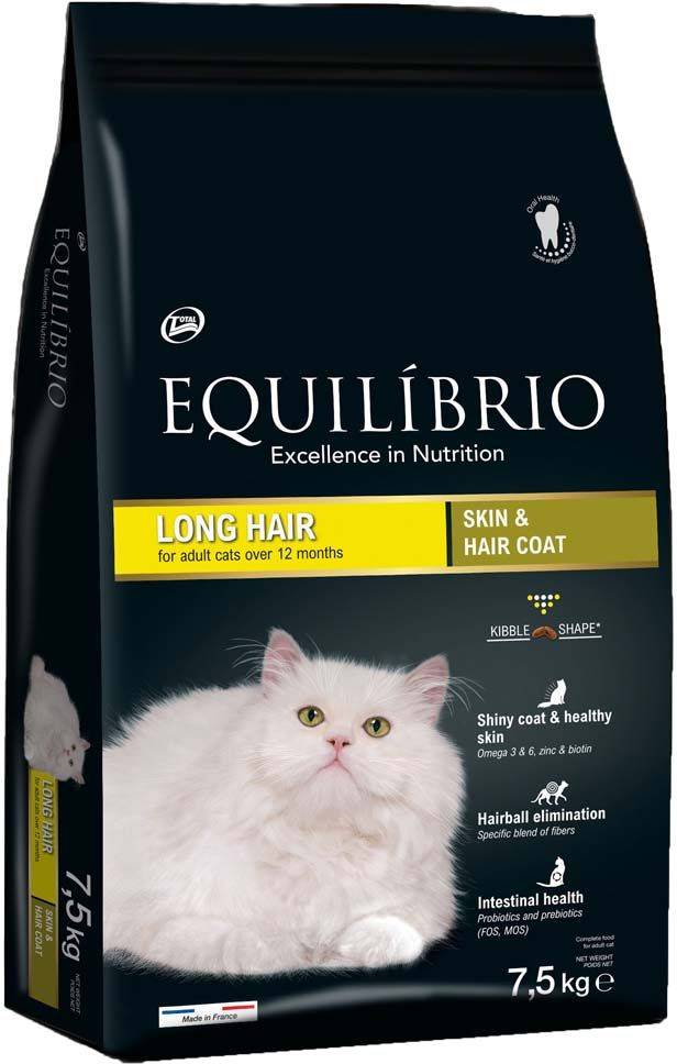 ΤΡΟΦΗ ΓΑΤΑΣ EQUILIBRIO ADULT ΚΟΤΟΠΟΥΛΟ LONG HAIR (7,5KG) | Plu | Snif.gr