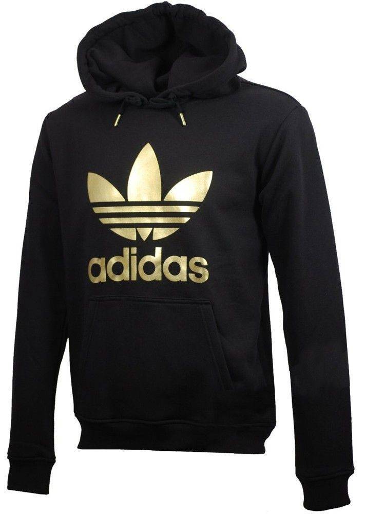 ΦΟΥΤΕΡ ADIDAS PERFORMANCE TREFOIL HOODIE ΜΑΥΡΟ/ΧΡΥΣΑΦΙ - TRAINING ...
