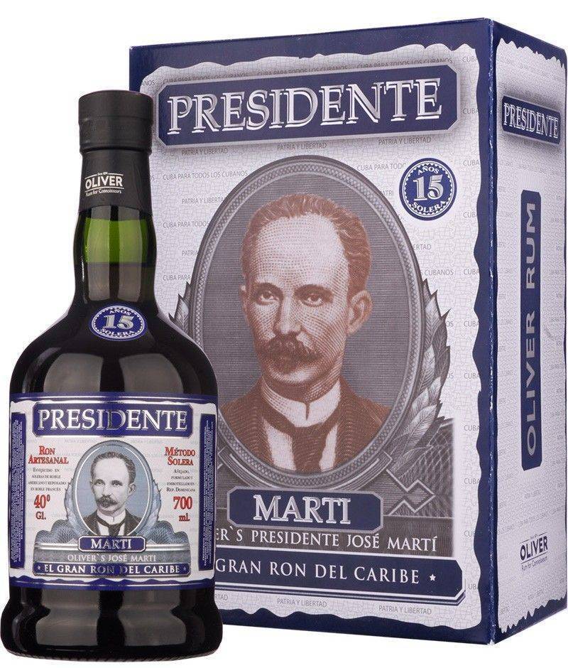 RUM OLIVER PRESIDENTE MARTI 15 ΕΤΩΝ 700 ML - RUM | Plus4u
