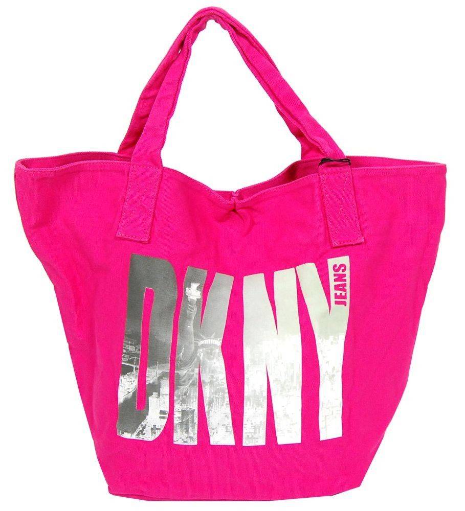 ΤΣΑΝΤΑ ΠΑΡΑΛΙΑΣ ΜΕ ΣΤΑΜΠΑ ΛΟΓΟΤΥΠΟ DKNY ΦΟΥΞΙΑ - ΓΥΝΑΙΚΑ-ΤΣΑΝΤΕΣ | Plus4u